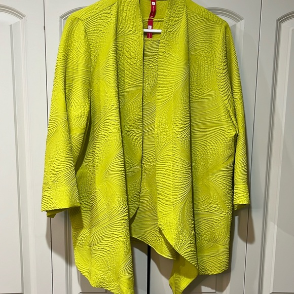 IC COLLECTION | Tops | Ic Collection Chartreuse Wave Twopiece Cardigan ...
